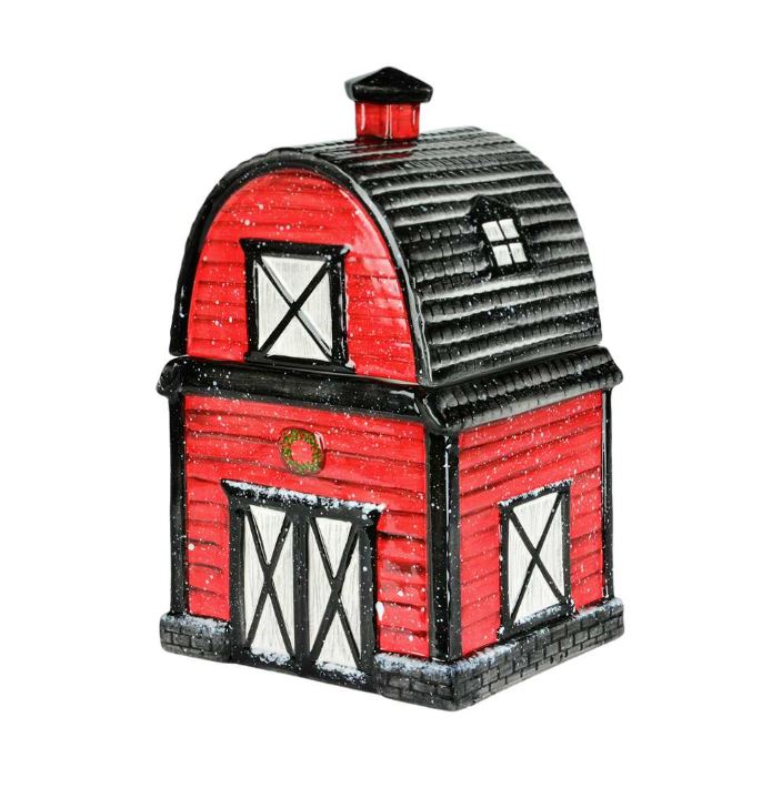 Red Barn Cookie Jar — thespiritofchristmas